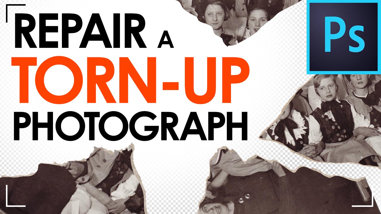 Fixing torn Photographs in Photoshop - Image Repair